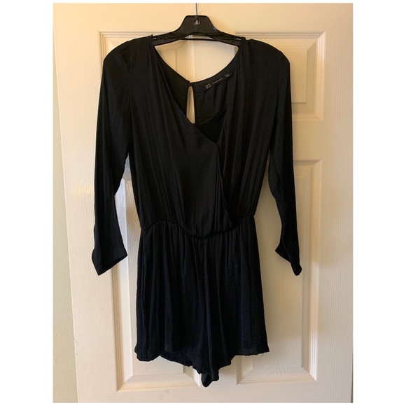 Zara | Pants & Jumpsuits | Zara Black Romper | Poshmark